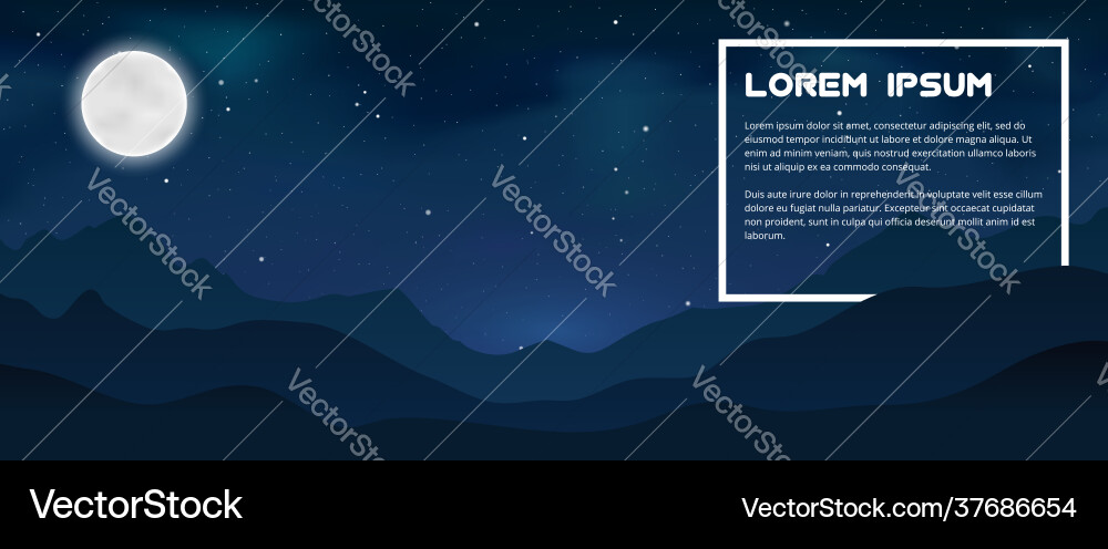 Night sky Royalty Free Vector Image - VectorStock