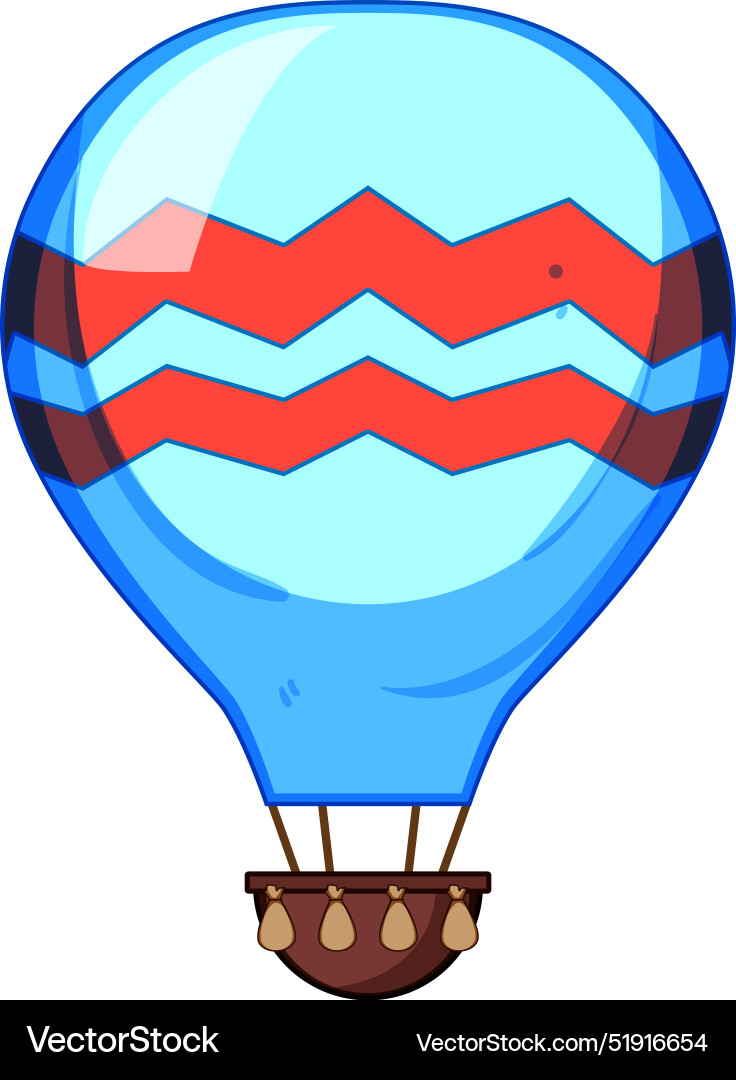Sky hot air balloon cartoon Royalty Free Vector Image