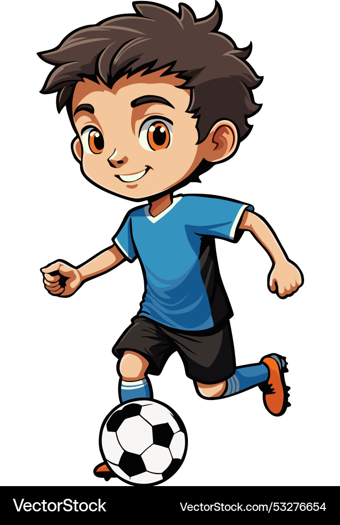 Soccer kid Royalty Free Vector Image - VectorStock