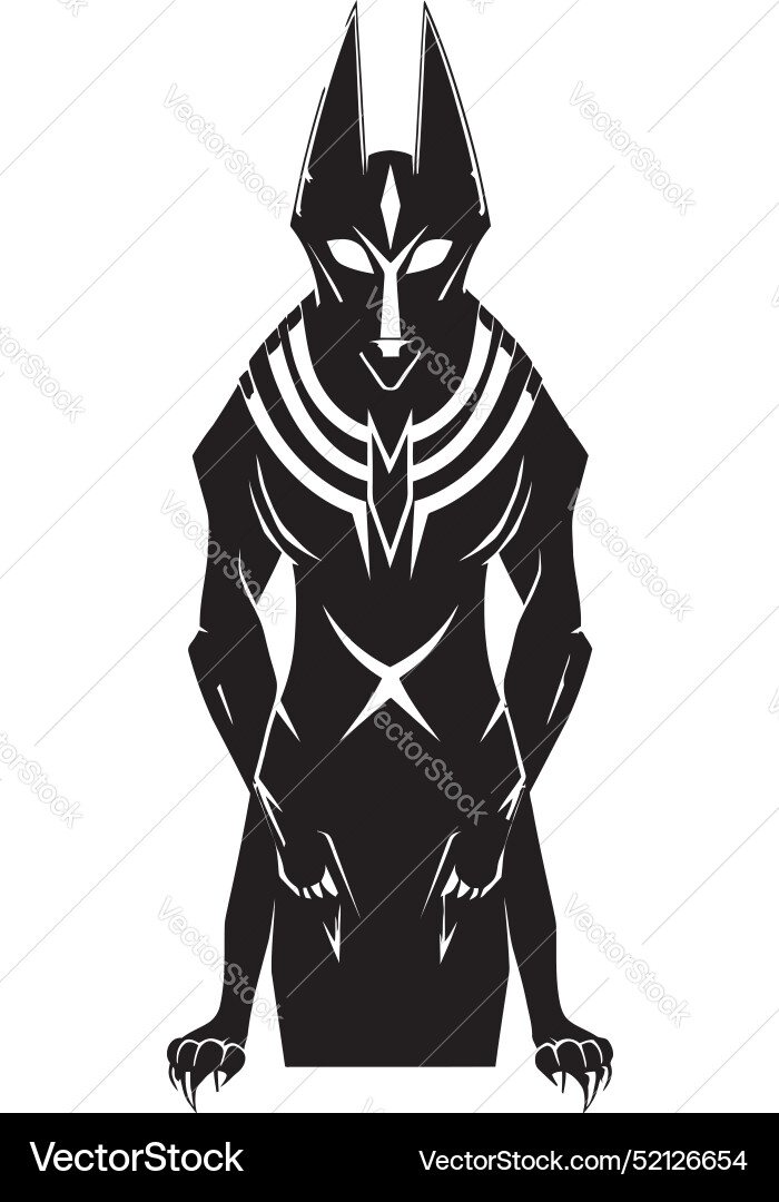 Underworlds gatekeeper an anubis mascot logo Vector Image