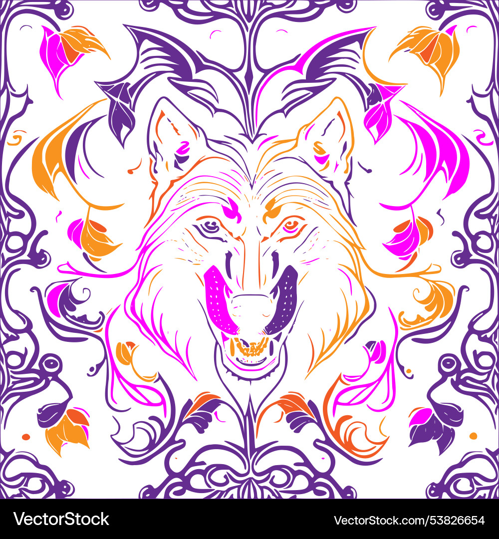 Werewolf abstract pattern seamless Royalty Free Vector Image