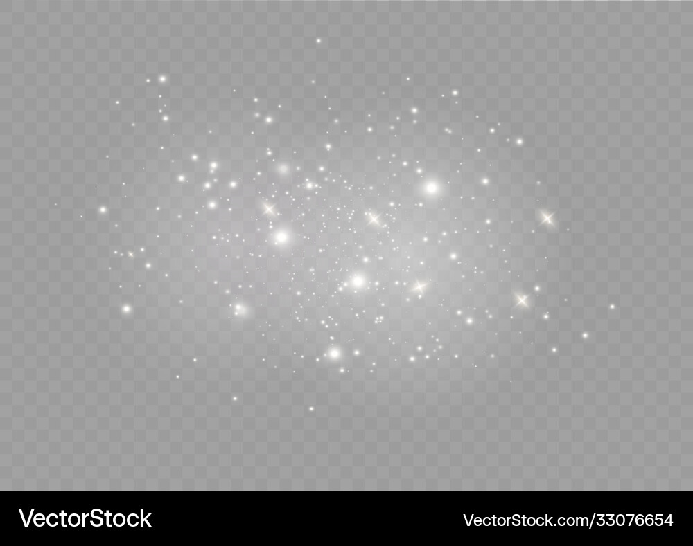 White dust sparks Royalty Free Vector Image - VectorStock