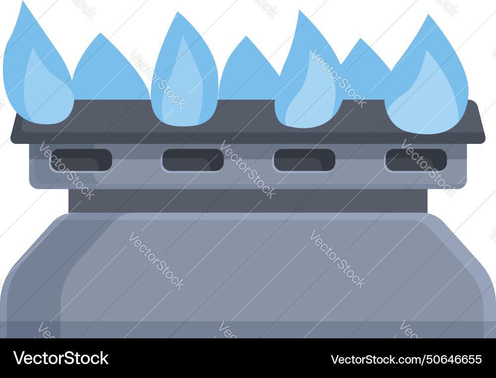 Burning stove gas icon cartoon platform Royalty Free Vector