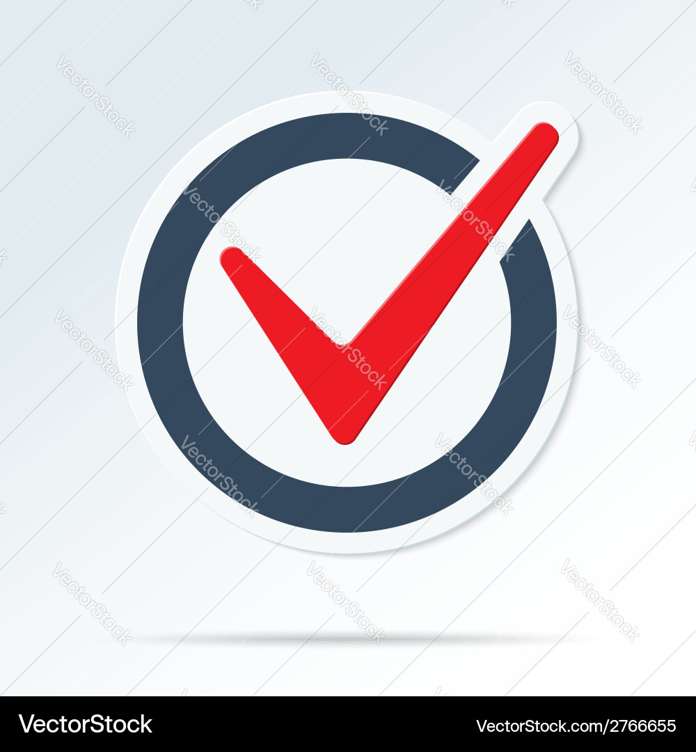 Check mark symbol Royalty Free Vector Image - VectorStock