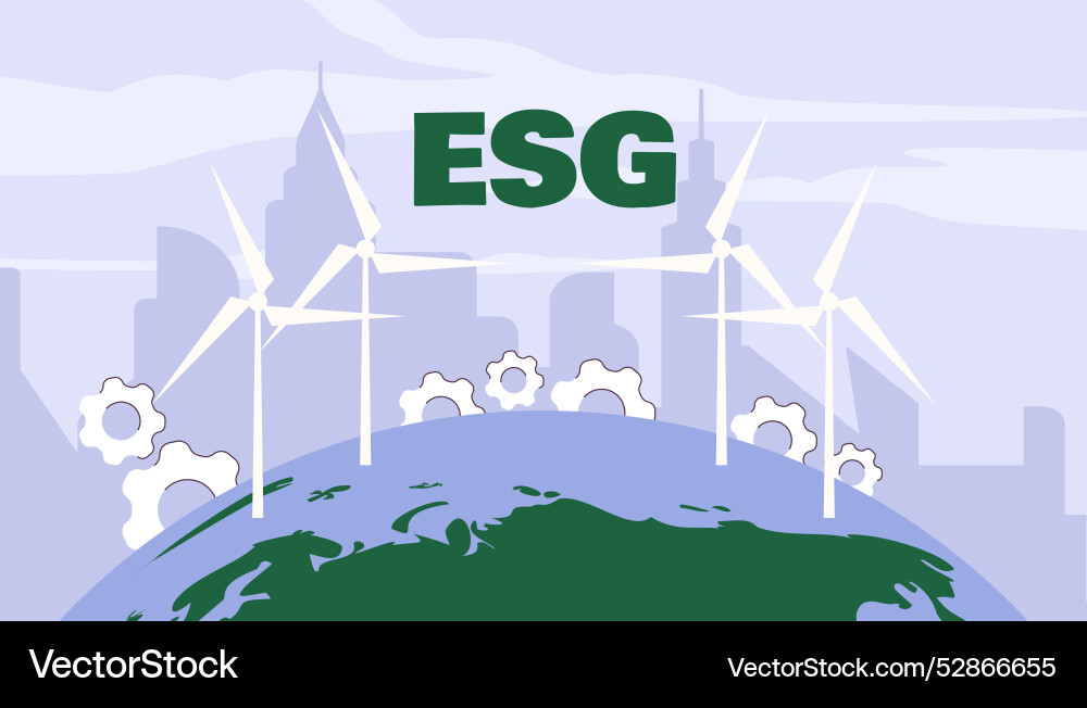 Concept of esg environmental social Royalty Free Vector