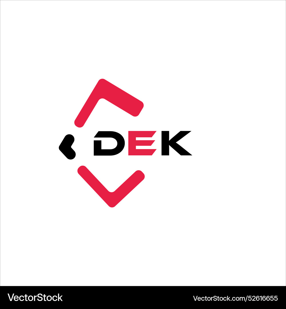 Dek creative minimalist letter logo unique Vector Image