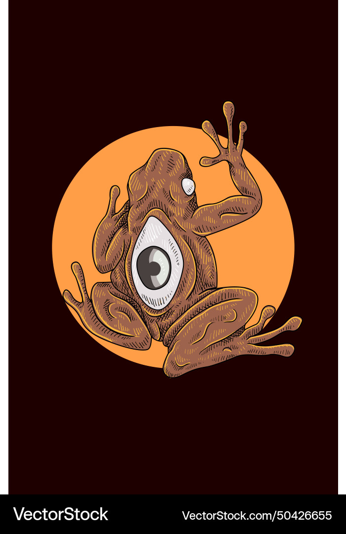 Eye frog Royalty Free Vector Image - VectorStock
