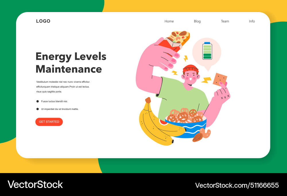 Healthy snacking flat Royalty Free Vector Image