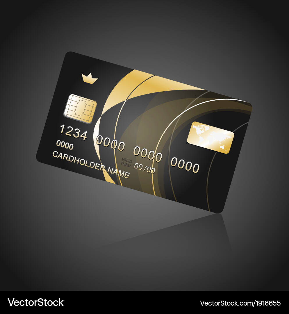 Luxury VIP Gold Credit Card Royalty Free Vector Image