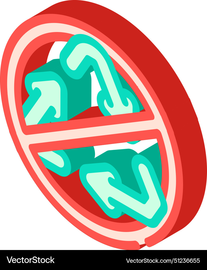 Non biodegradable waste sorting isometric icon Vector Image