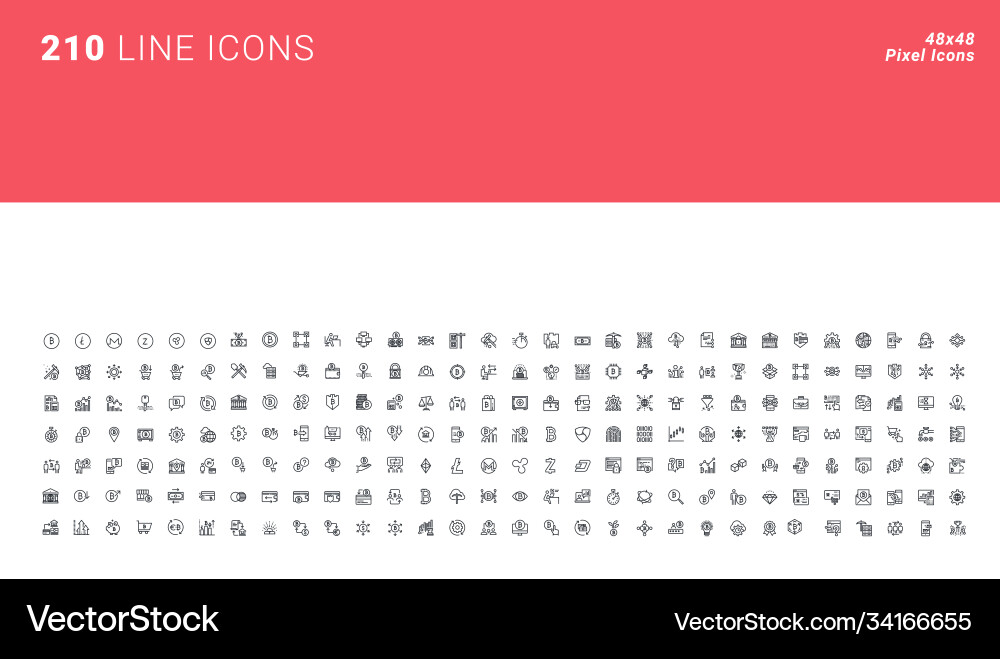 Set thin line icons Royalty Free Vector Image - VectorStock