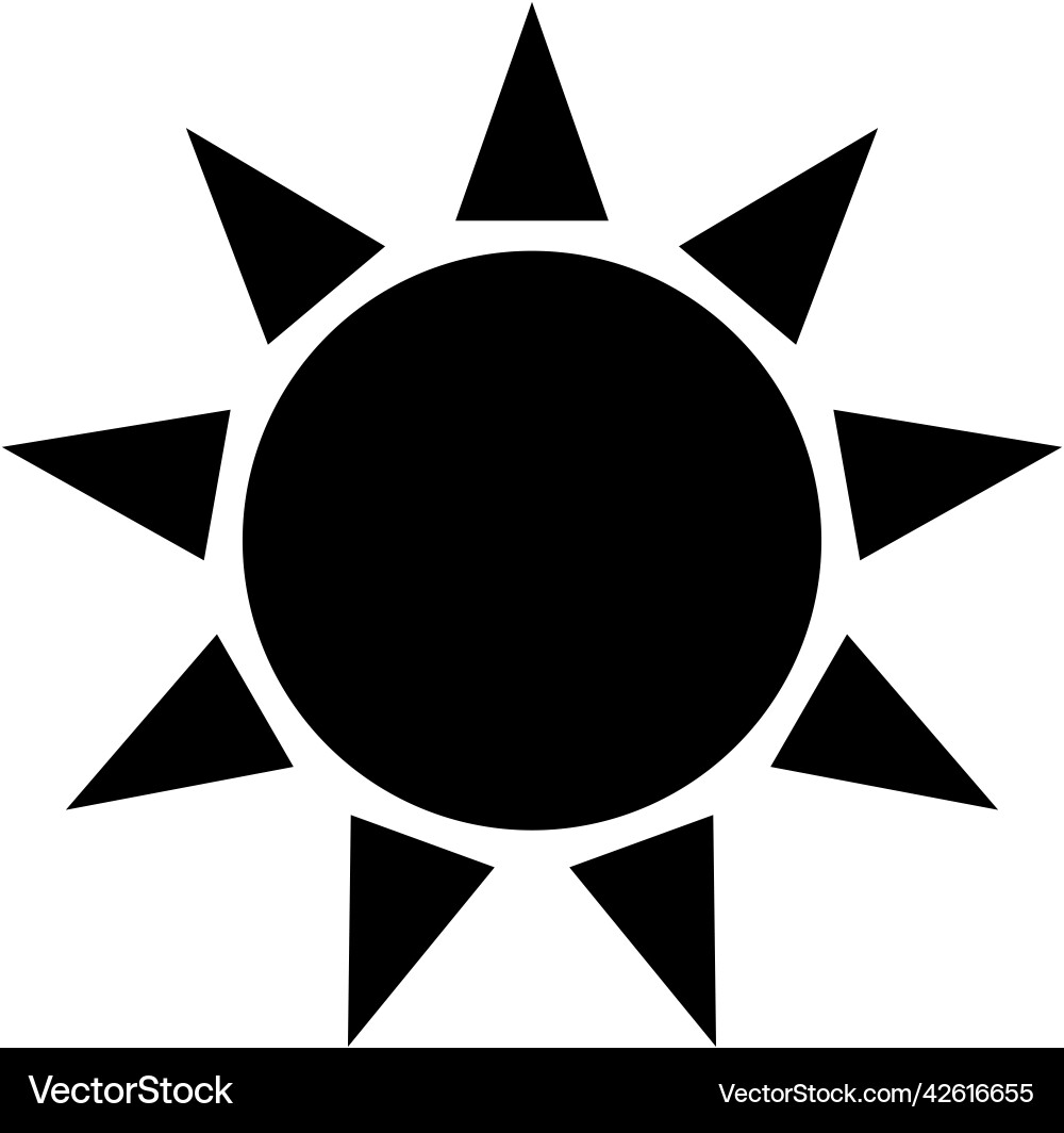 Silhouette sun Royalty Free Vector Image - VectorStock