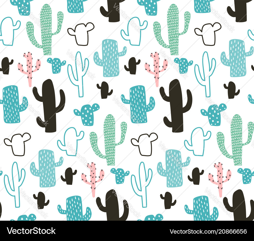 Cactus pattern Royalty Free Vector Image - VectorStock