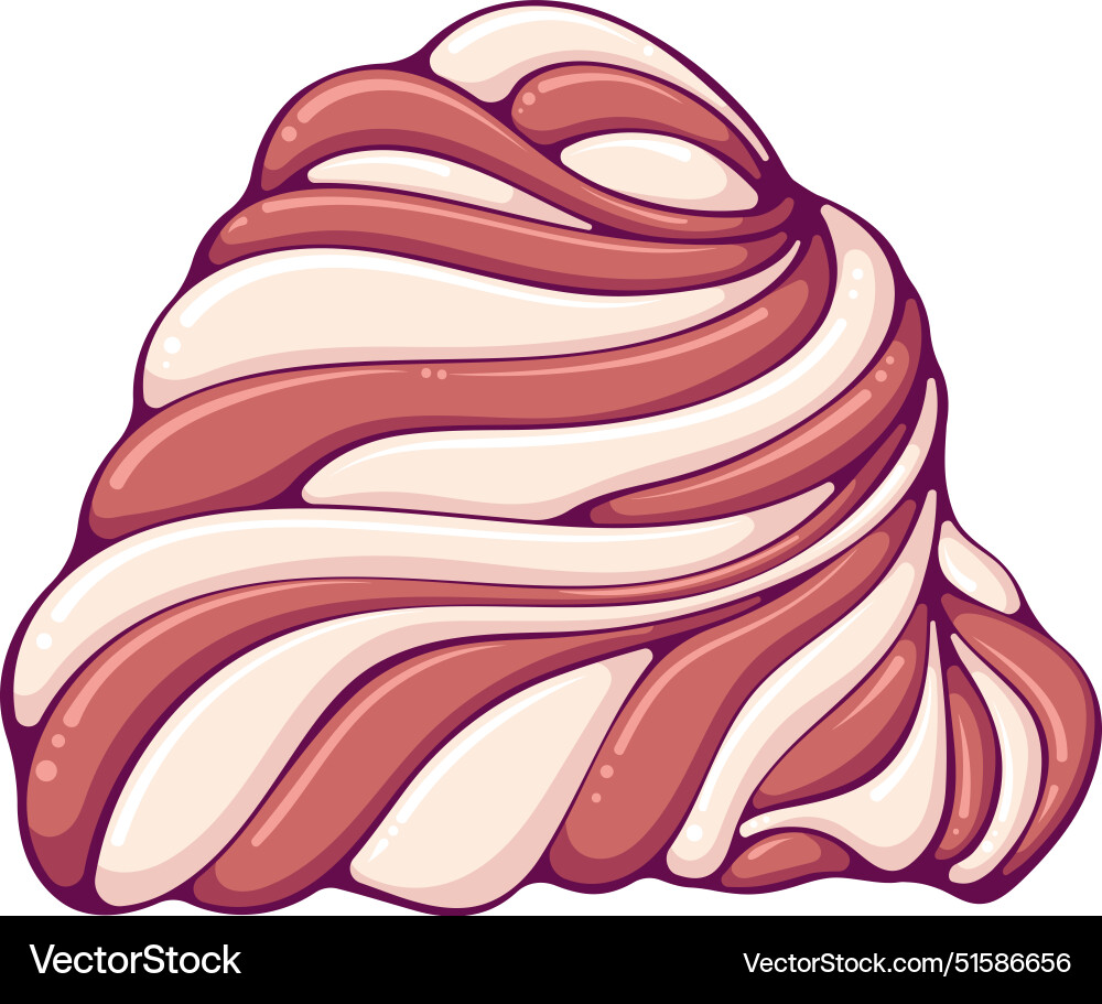 Chocolate vanilla whipped cream Royalty Free Vector Image