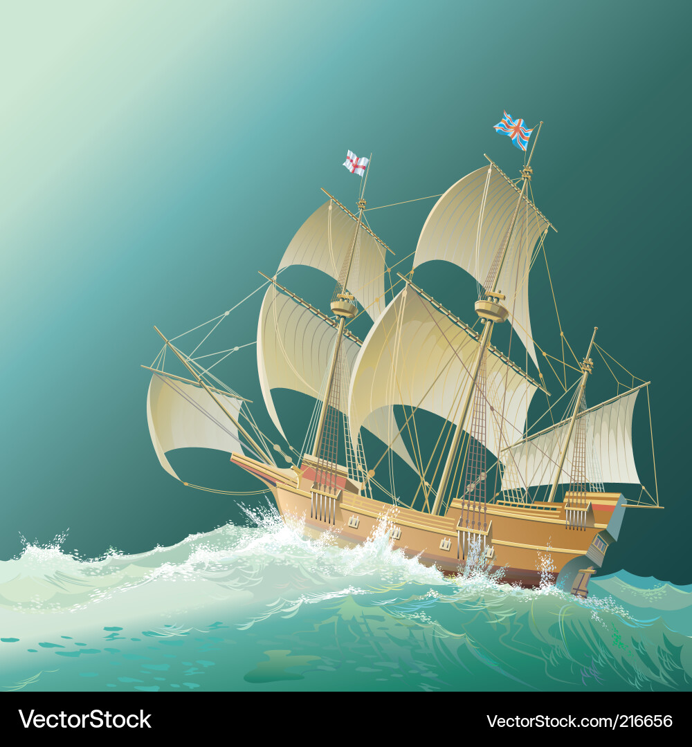 Mayflower Ship Vector Images (28)