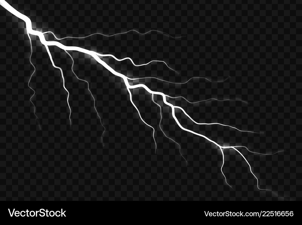 Lightning electric thunder storm Royalty Free Vector Image