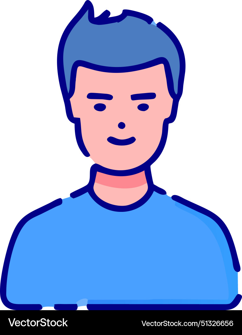 Man blue icon Royalty Free Vector Image - VectorStock