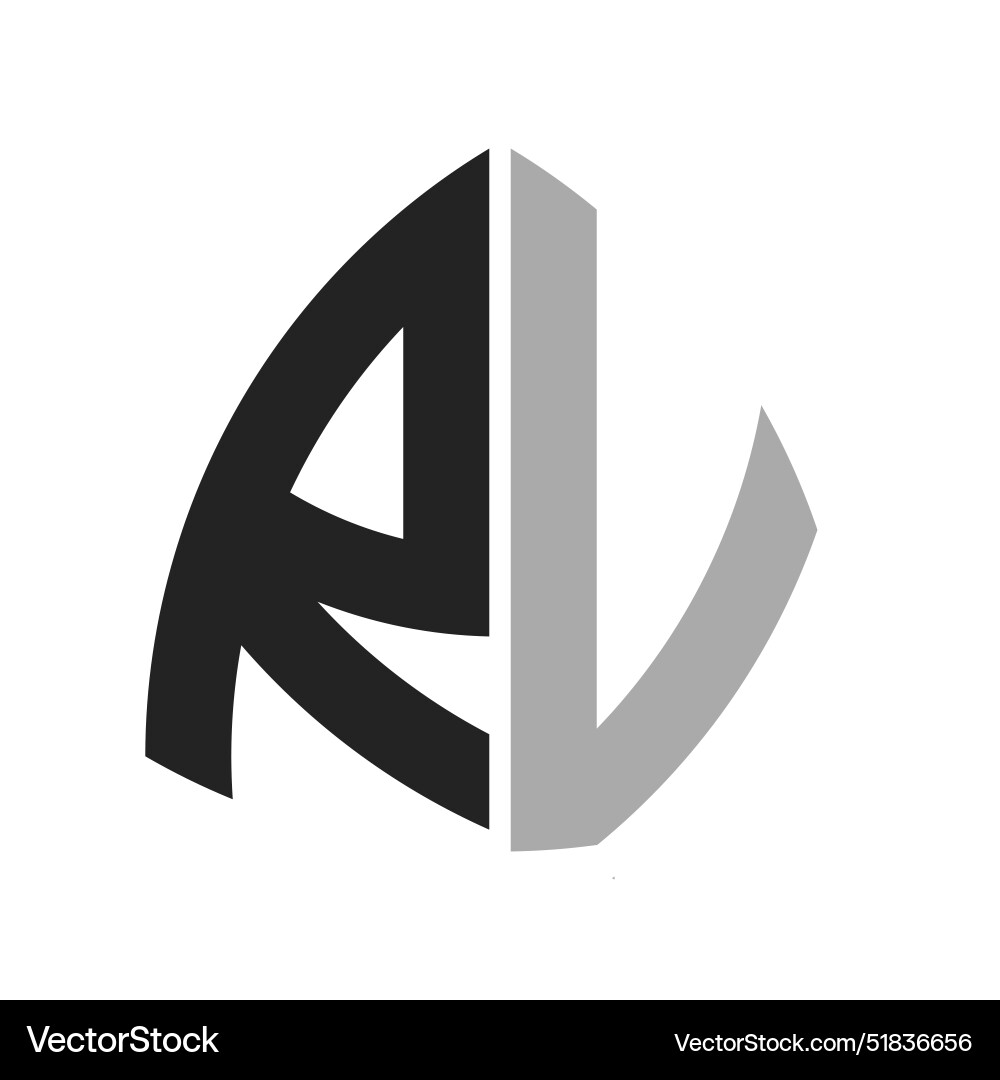 Modern creative rv logo design letter icon Vector Image