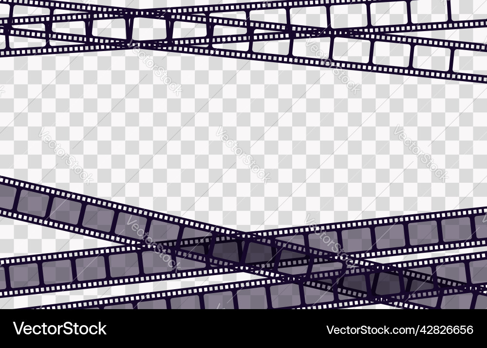 Old frame cinematic in retro style on transparent Vector Image