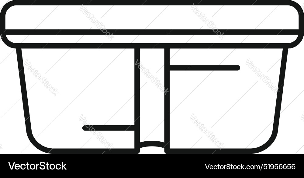 Plastic lunch box keeping food fresh and separate Vector Image