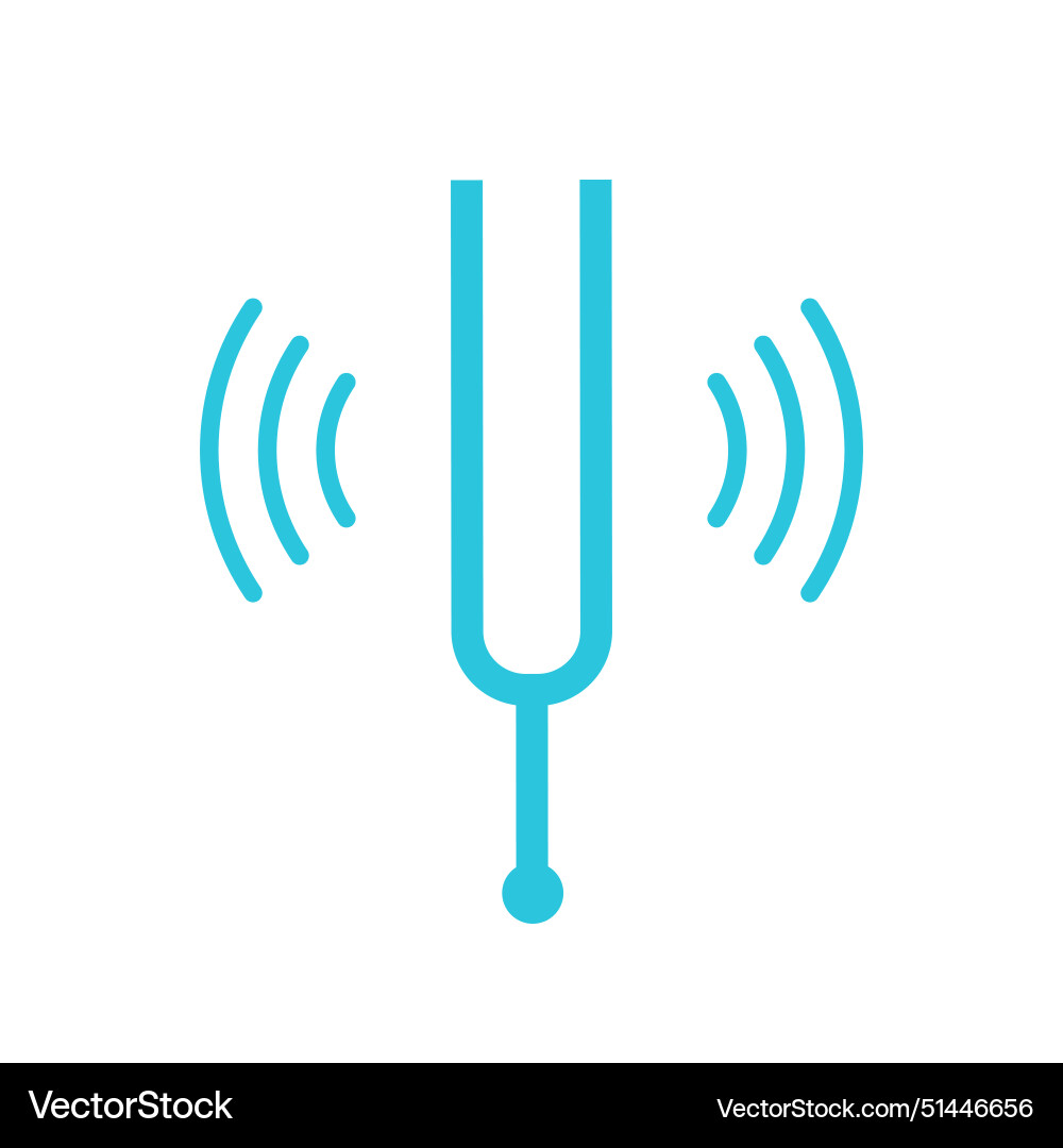 Resonance tuning fork icon isolated on white Vector Image