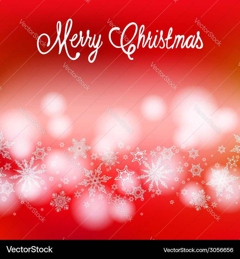 Snowy Christmas Card with Lights Royalty Free Vector Image