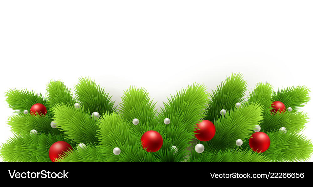 Winter holiday background border with christmas Vector Image
