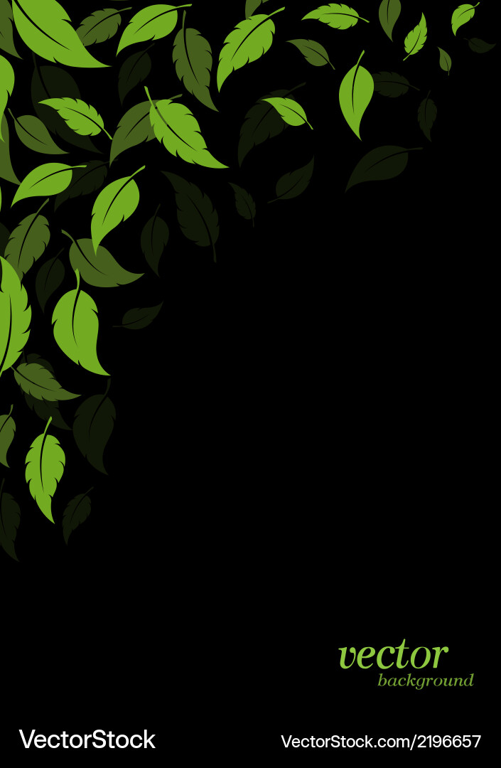 Abstract Green Leaf Background Royalty Free Vector Image