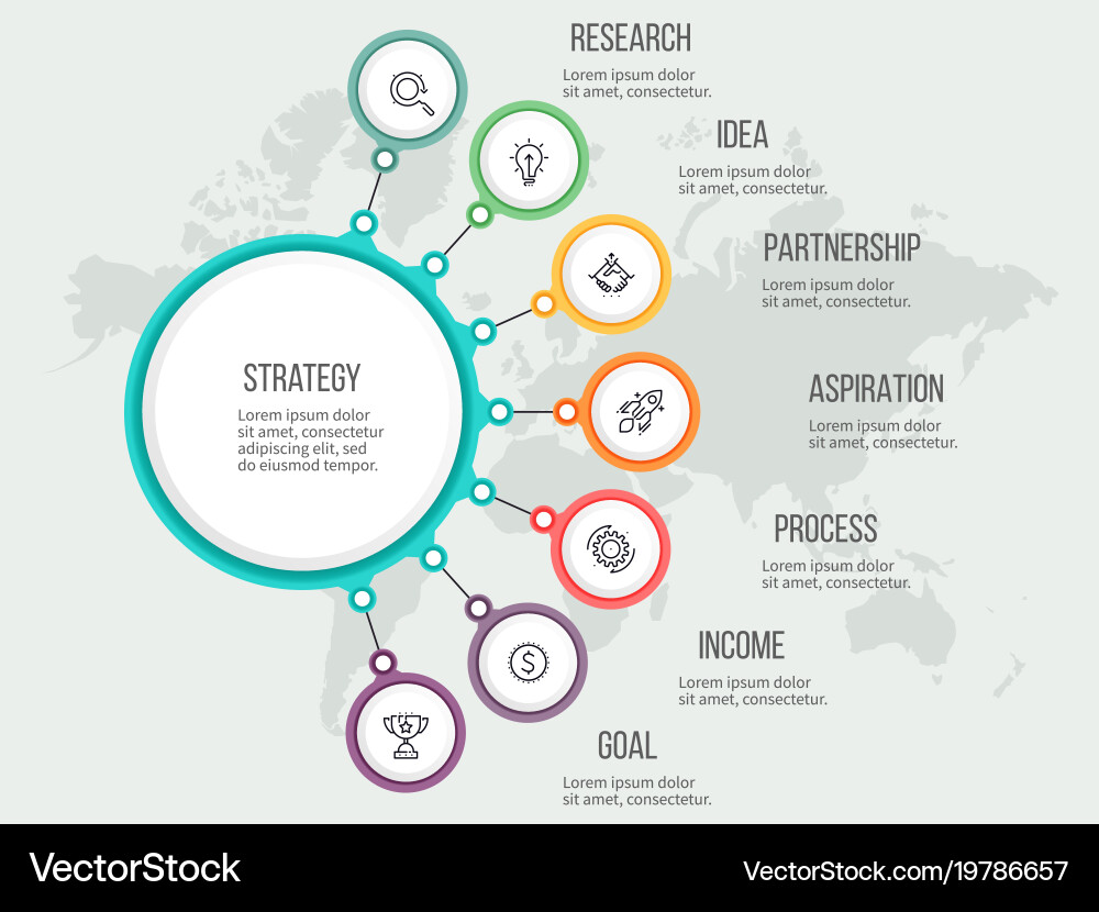 Business hierarchy infographic organization chart Vector Image