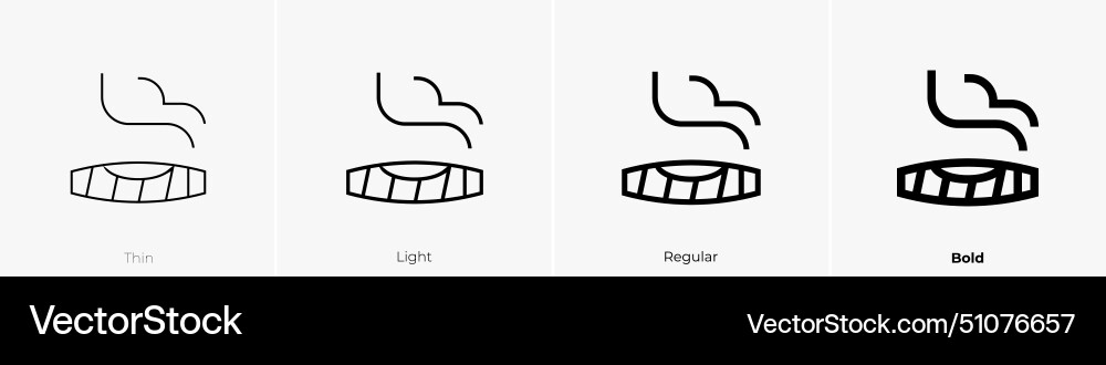 Cigar icon thin light regular and bold style Vector Image