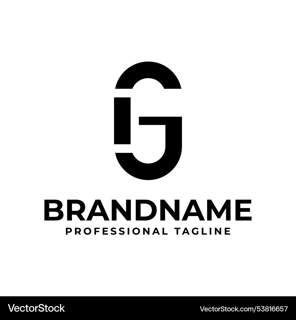 Letters gi or si monogram logo for any business Vector Image