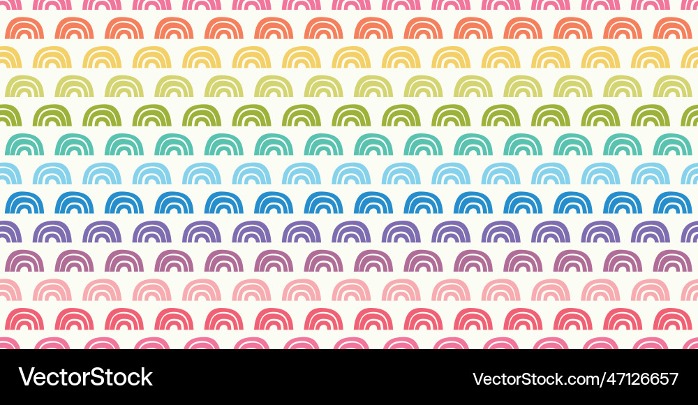 Rainbow pattern background border fun Royalty Free Vector