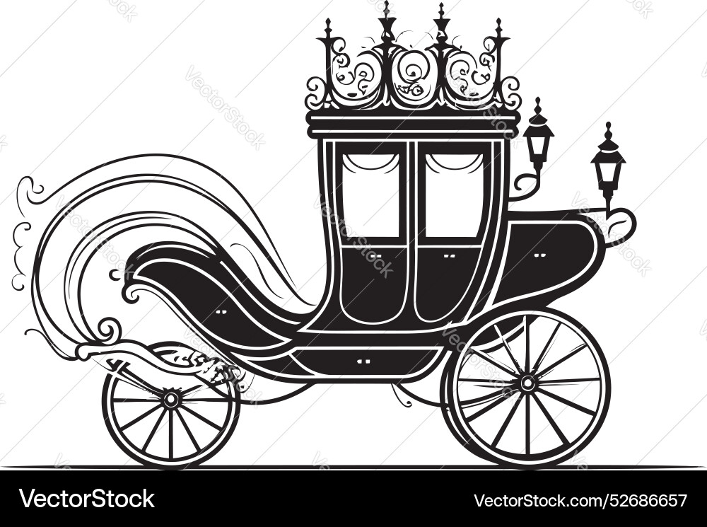 Regal romance ride iconic emblem for royal Vector Image