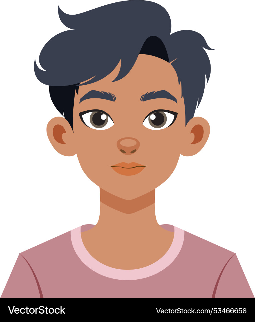 A young man smiling Royalty Free Vector Image - VectorStock