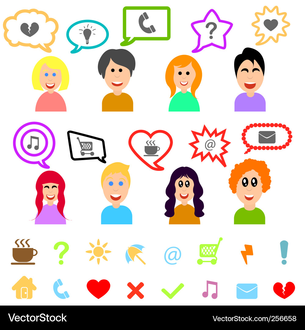 Cartoon talking Royalty Free Vector Image - VectorStock