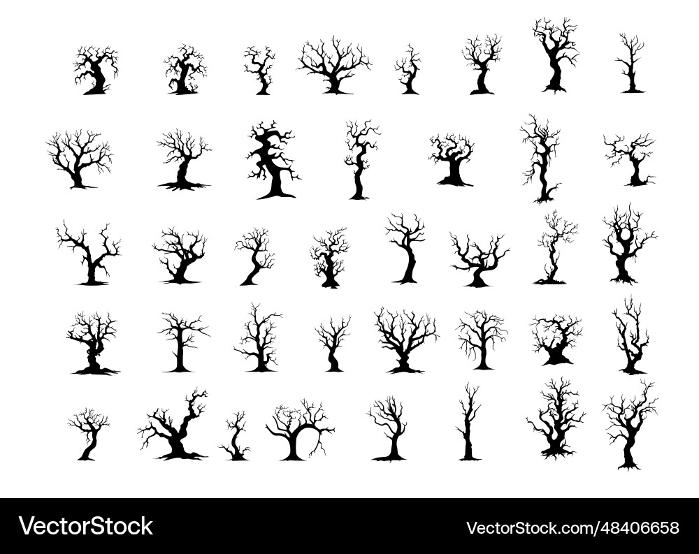 Dead Tree Silhouette Dead Tree Silhouettes Vector Art & Graphics