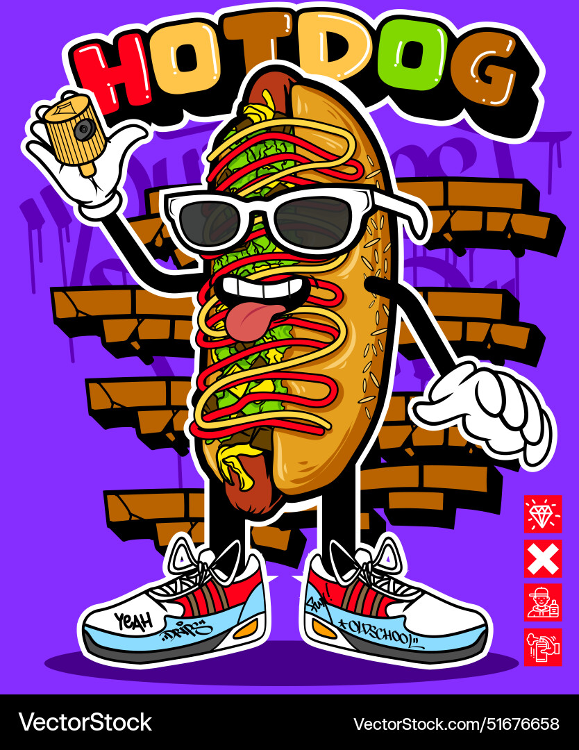 Graffiti character 4 Royalty Free Vector Image
