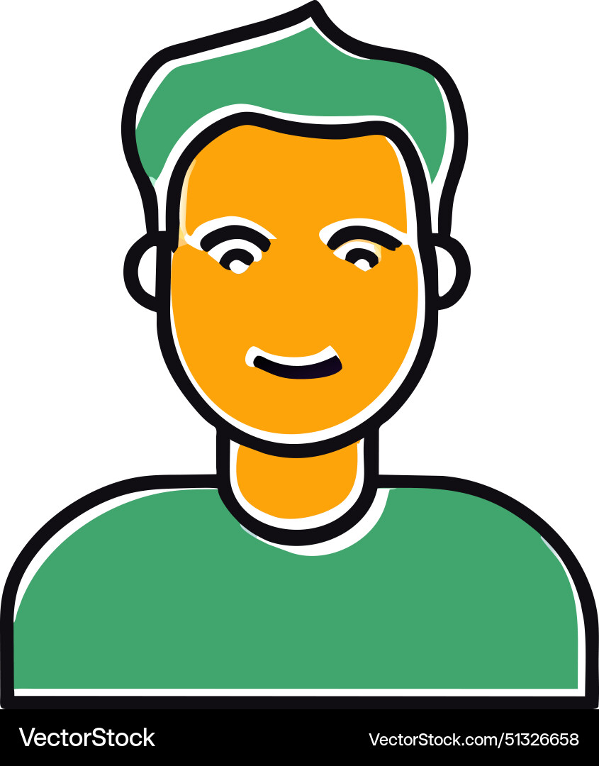 Man green icon Royalty Free Vector Image - VectorStock