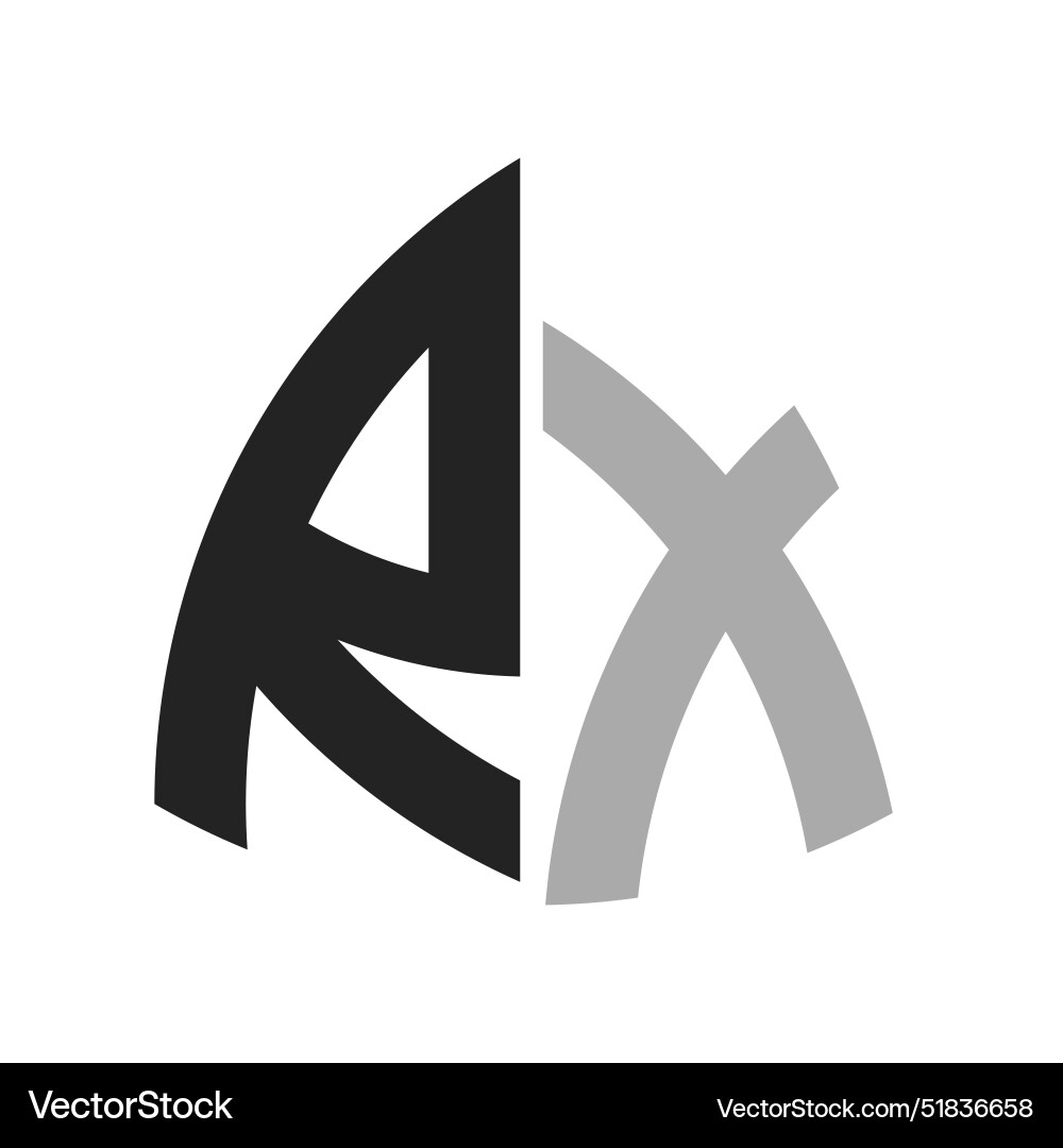 Modern creative rx logo design letter icon Vector Image