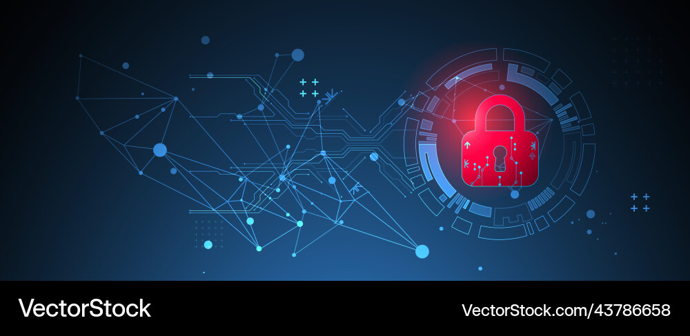 Personal data security cyber or information Vector Image