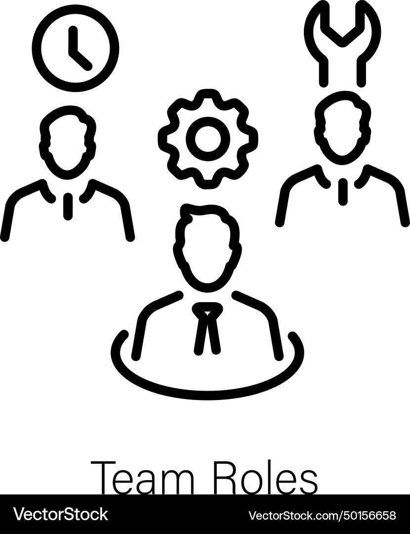 Team roles Royalty Free Vector Image - VectorStock
