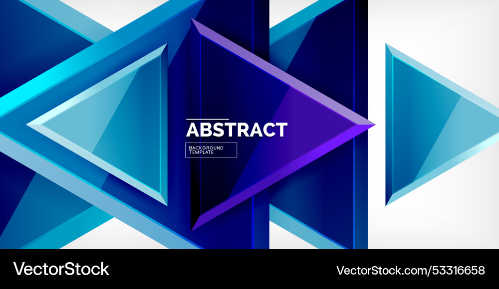 Triangle glass shapes geometric abstract Vector Image