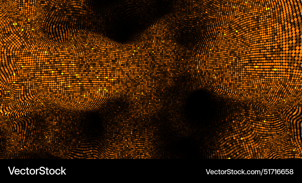 Wave pattern 3d glowing abstract digital Vector Image