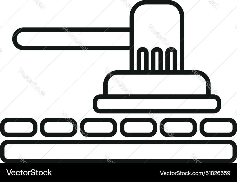 Automatic machine pressing bricks conveyor belt Vector Image