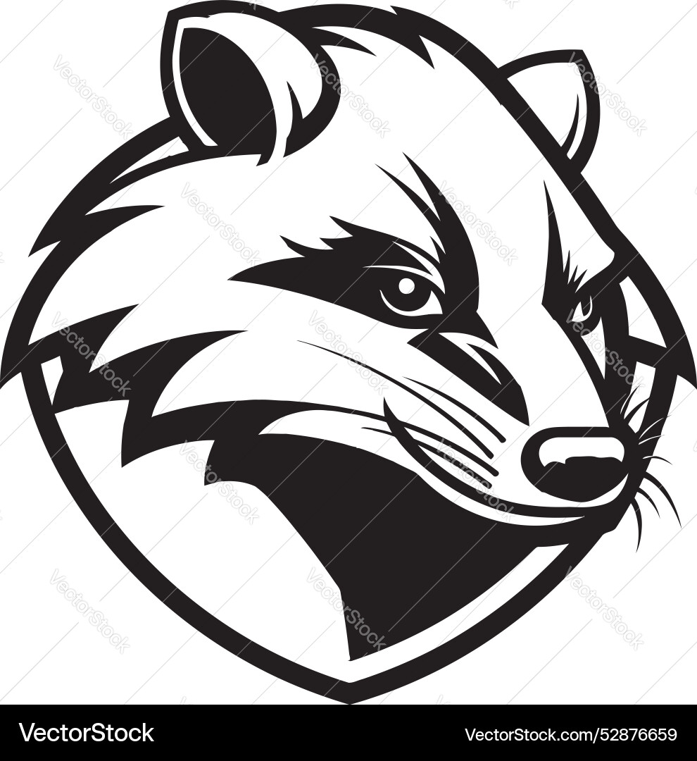 Badger sovereign insignia dynasty heraldic Vector Image
