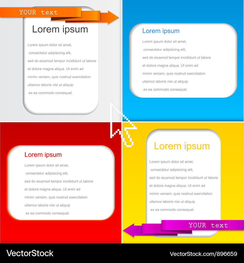 Colorful text page templates Royalty Free Vector Image