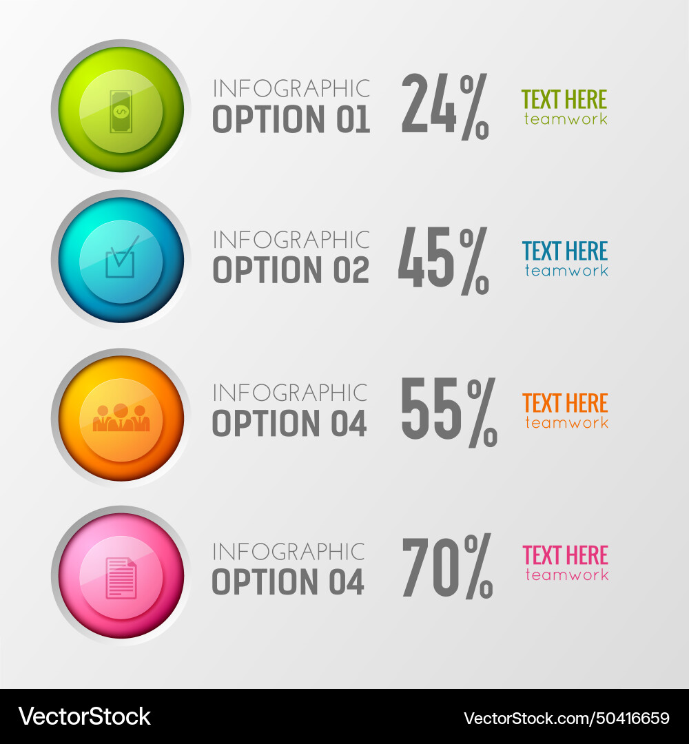 Infographic poll results background Royalty Free Vector