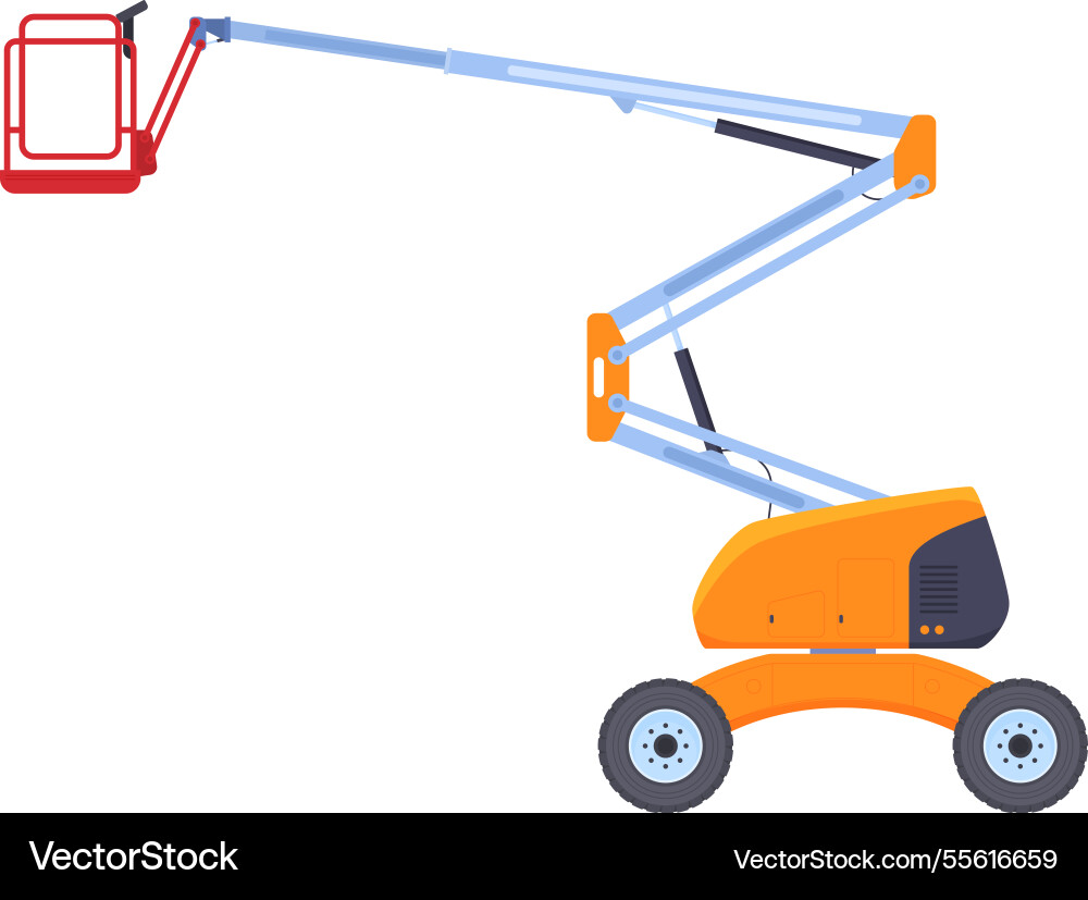 Mechanical lift with extended platform Royalty Free Vector