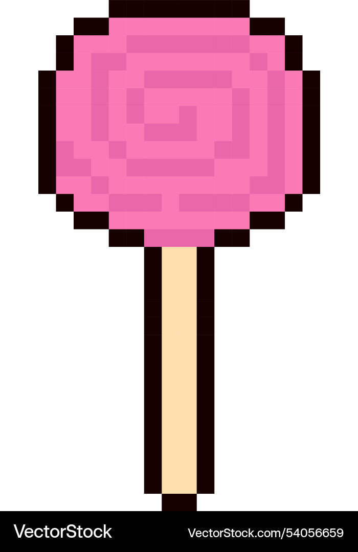 Pixel Kunst lollipop Lizenzfreies Vektorbild
