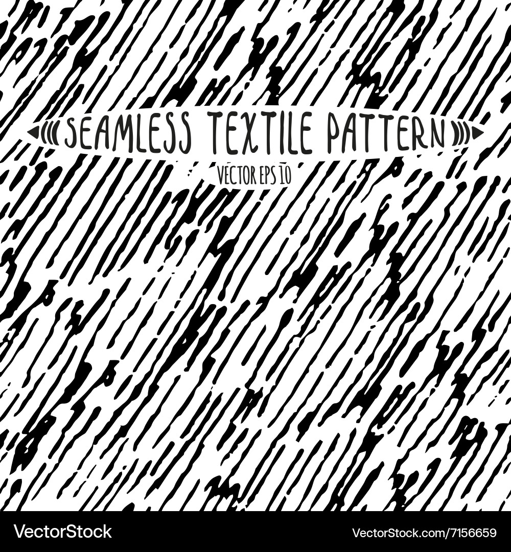 Seamless ink drawn textile pattern Royalty Free Vector Image